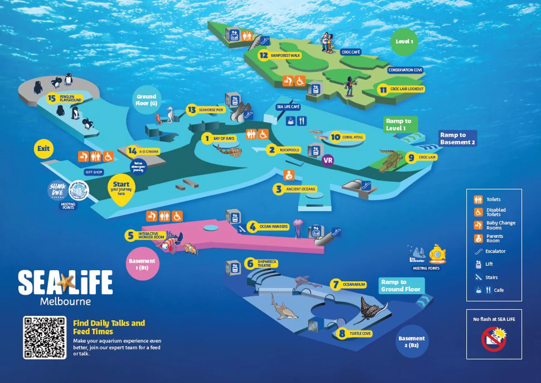 Attraction Map SEA LIFE Melbourne Aquarium Attraction Map SEA LIFE Melbourne Aquarium